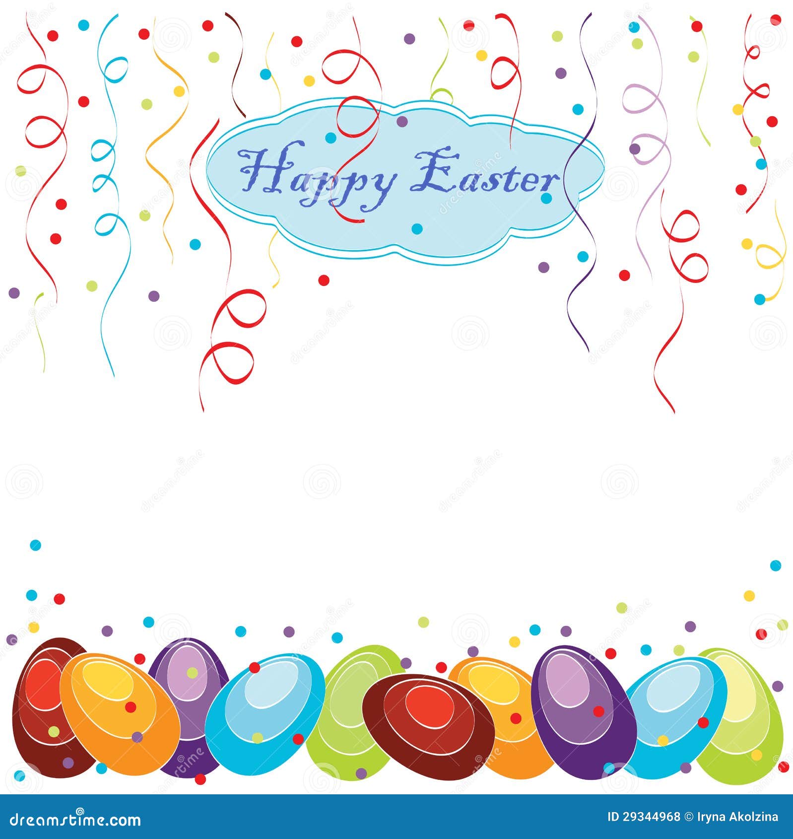 Easter frame stock vector. Illustration of eggs, joyful - 29344968