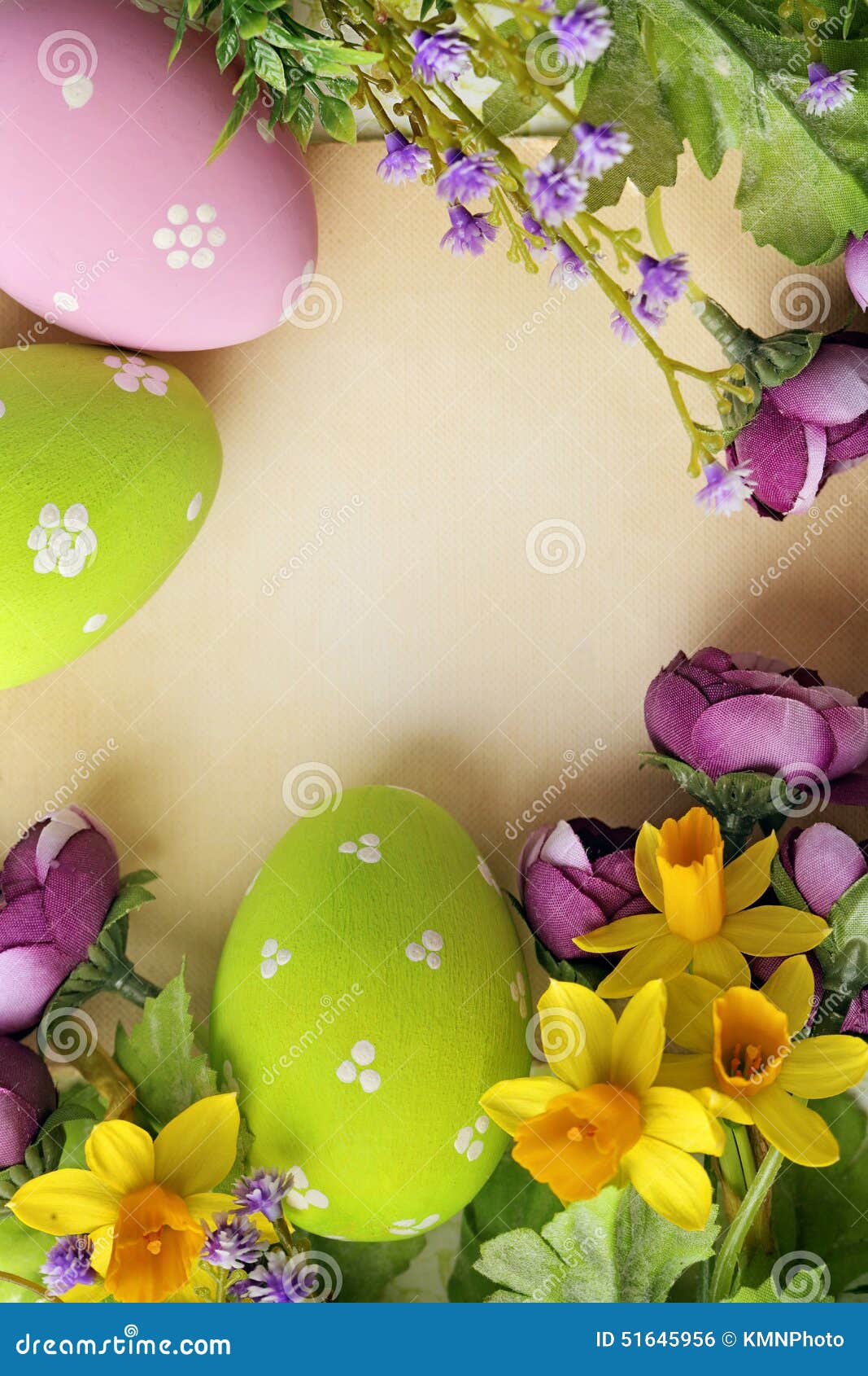 Easter frame background stock photo. Image of paper, flower - 51645956