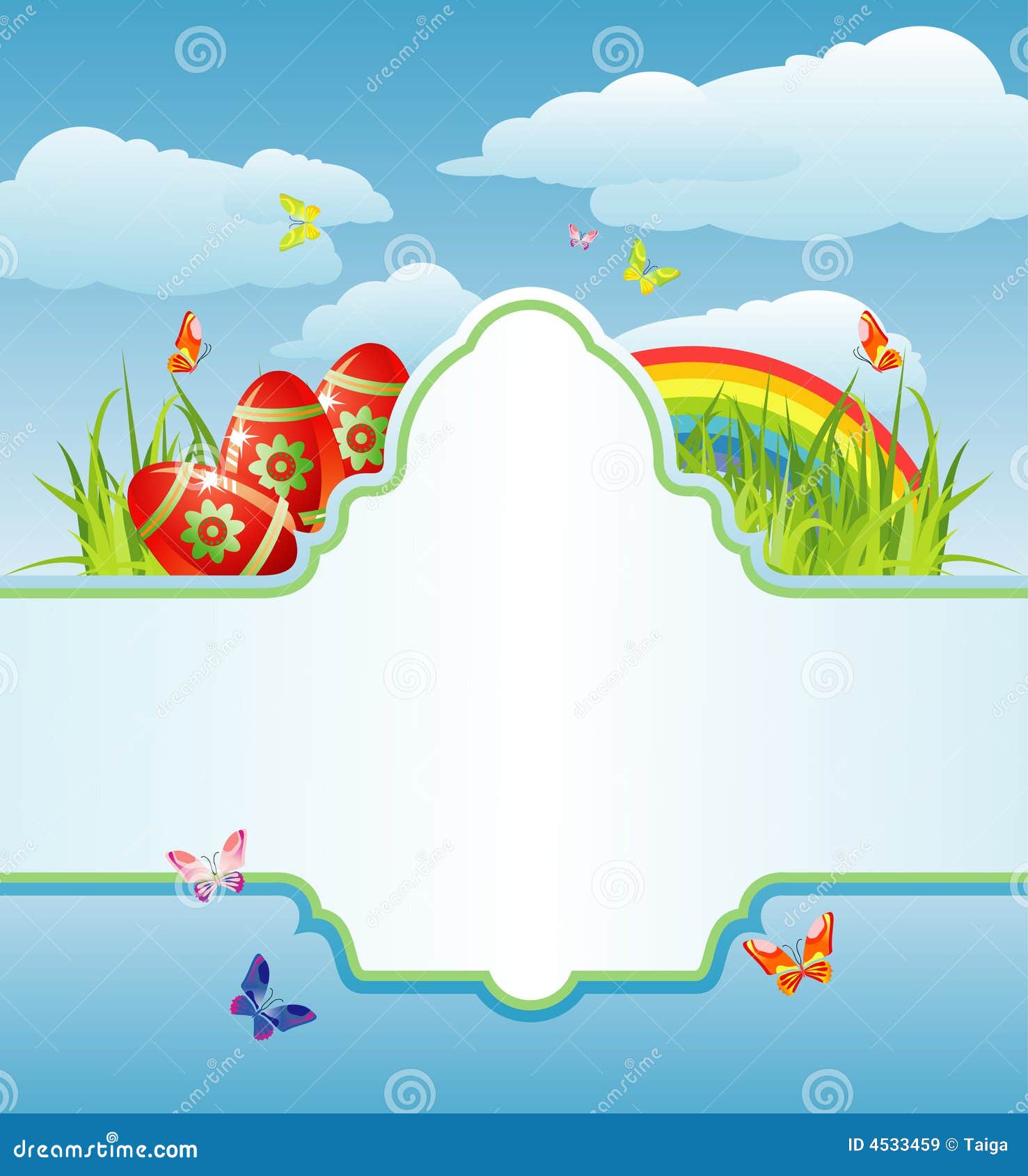 Easter Frame for Your Text / Cmyk / Vector Stock Vector - Illustration ...
