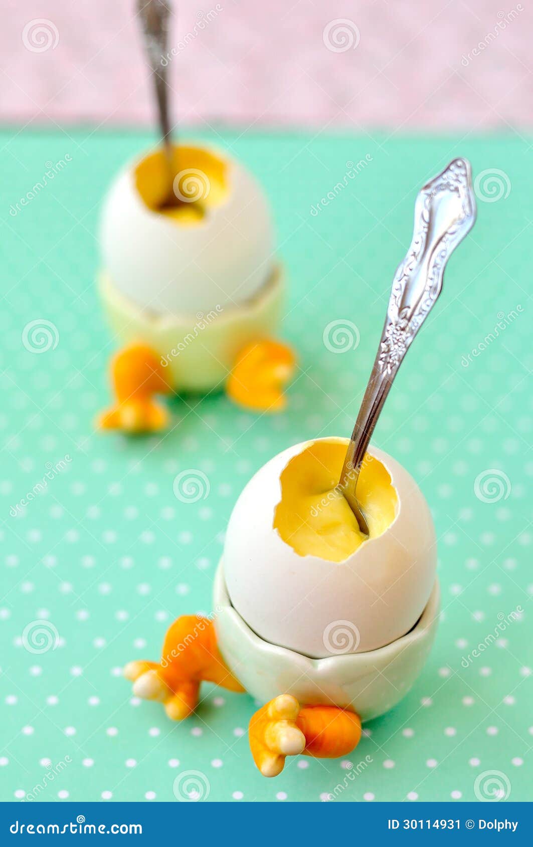 Orange Custard in Egg Shells Stock Image - Image of green, eggs: 30114931