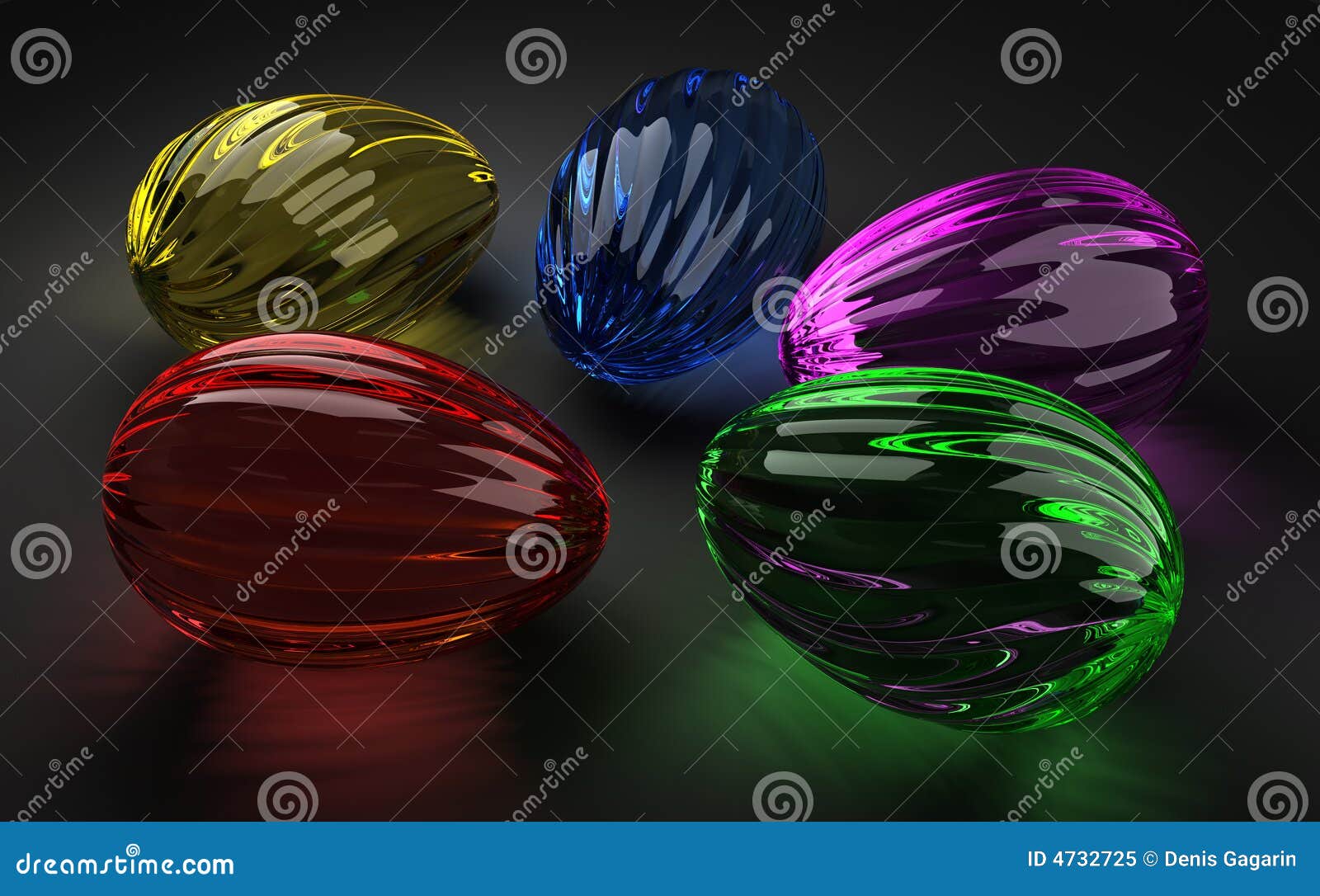 Easter glass eggs stock illustration. Illustration of magenta - 4732725