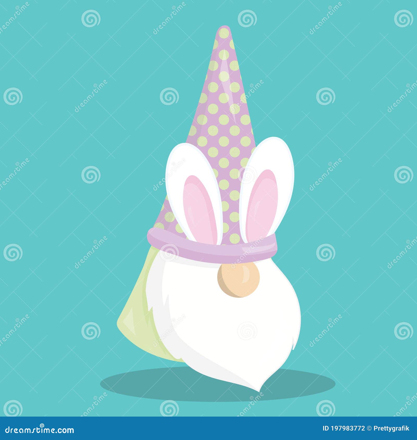 Easter gnome beard 01 stock vector. Illustration of beard - 197983772