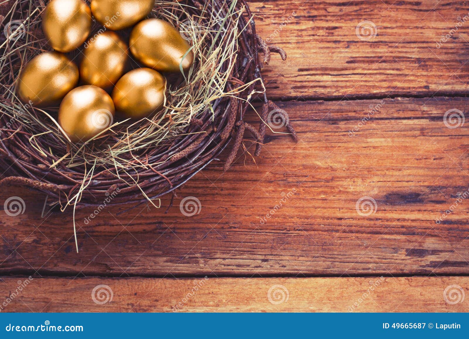 Easter gold eggs stock image. Image of luxury, easter - 49665687
