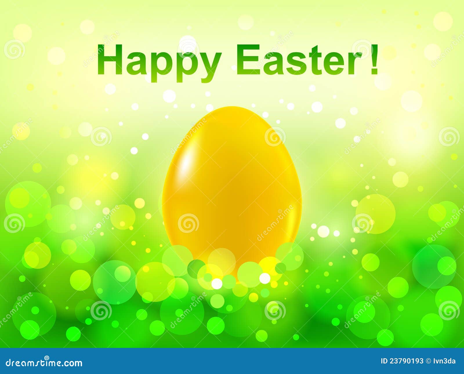 Easter Green Bokeh Background. Happy Easter Stock Vector - Illustration ...