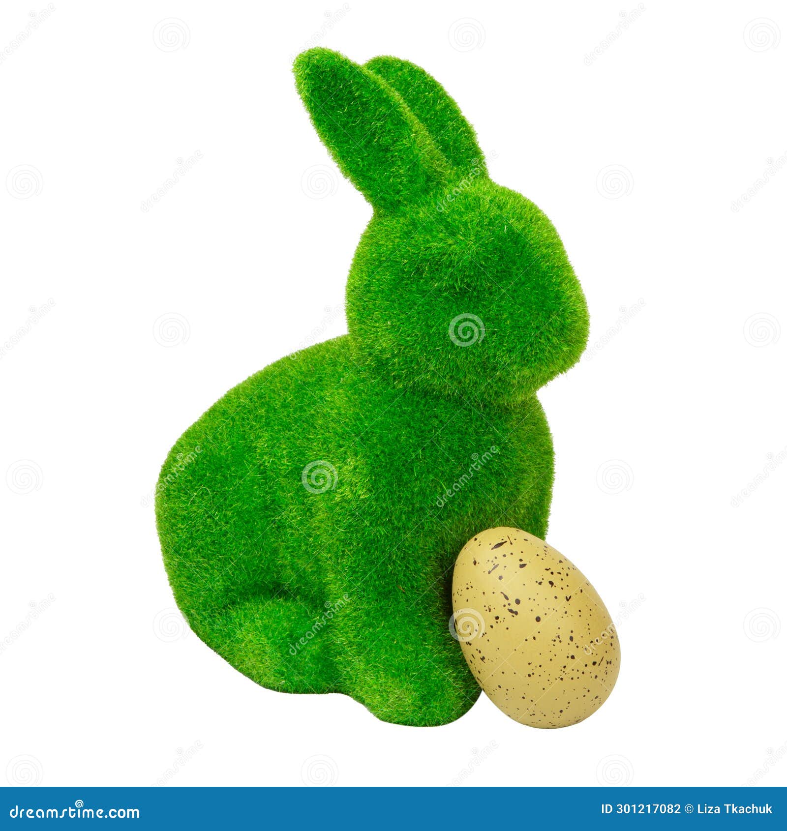 Easter Green Bunny Isolated on White Background Stock Photo - Image of ...