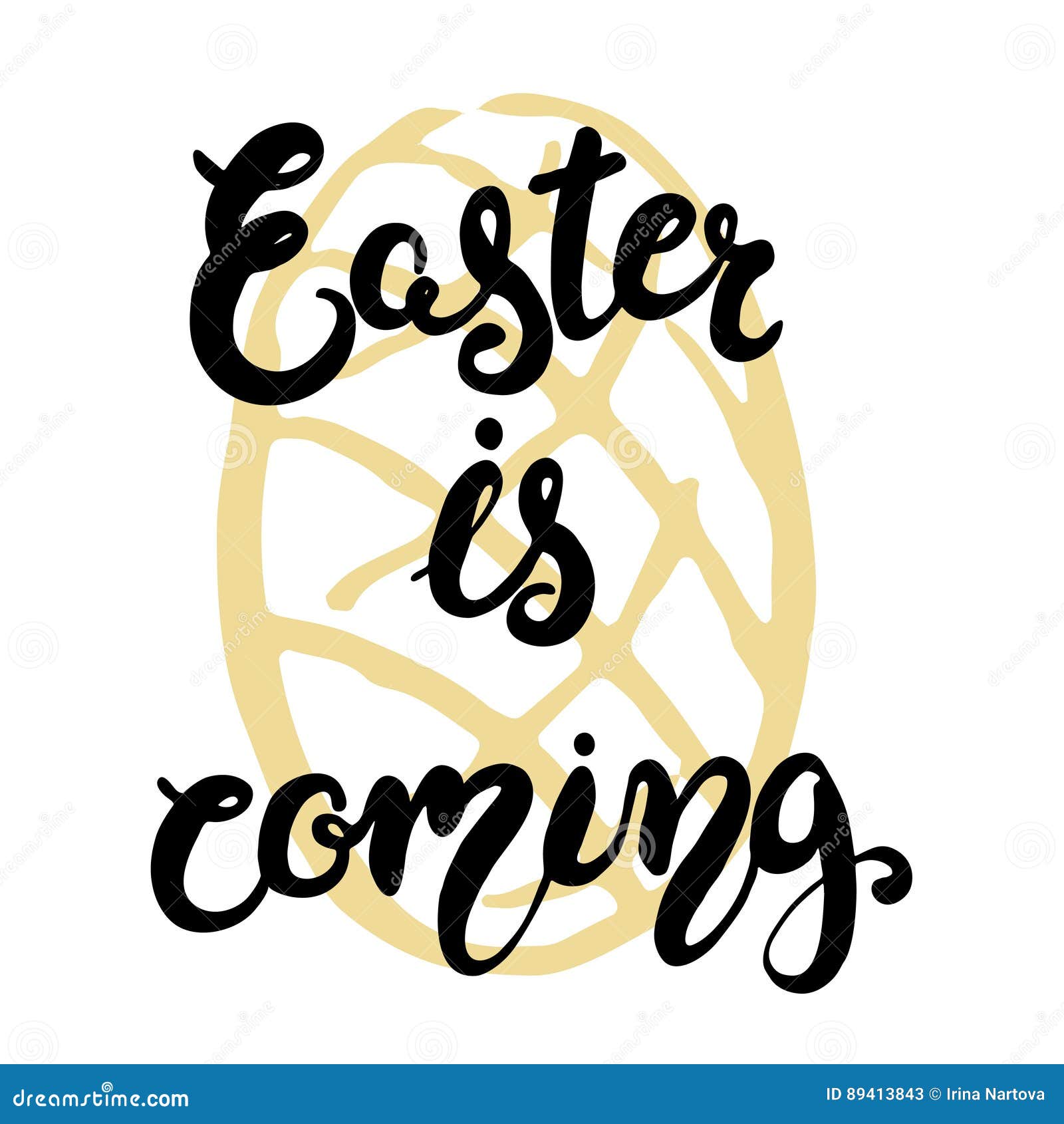 Easter Greeting Card - Easter Is Coming. Stock Vector - Illustration of ...