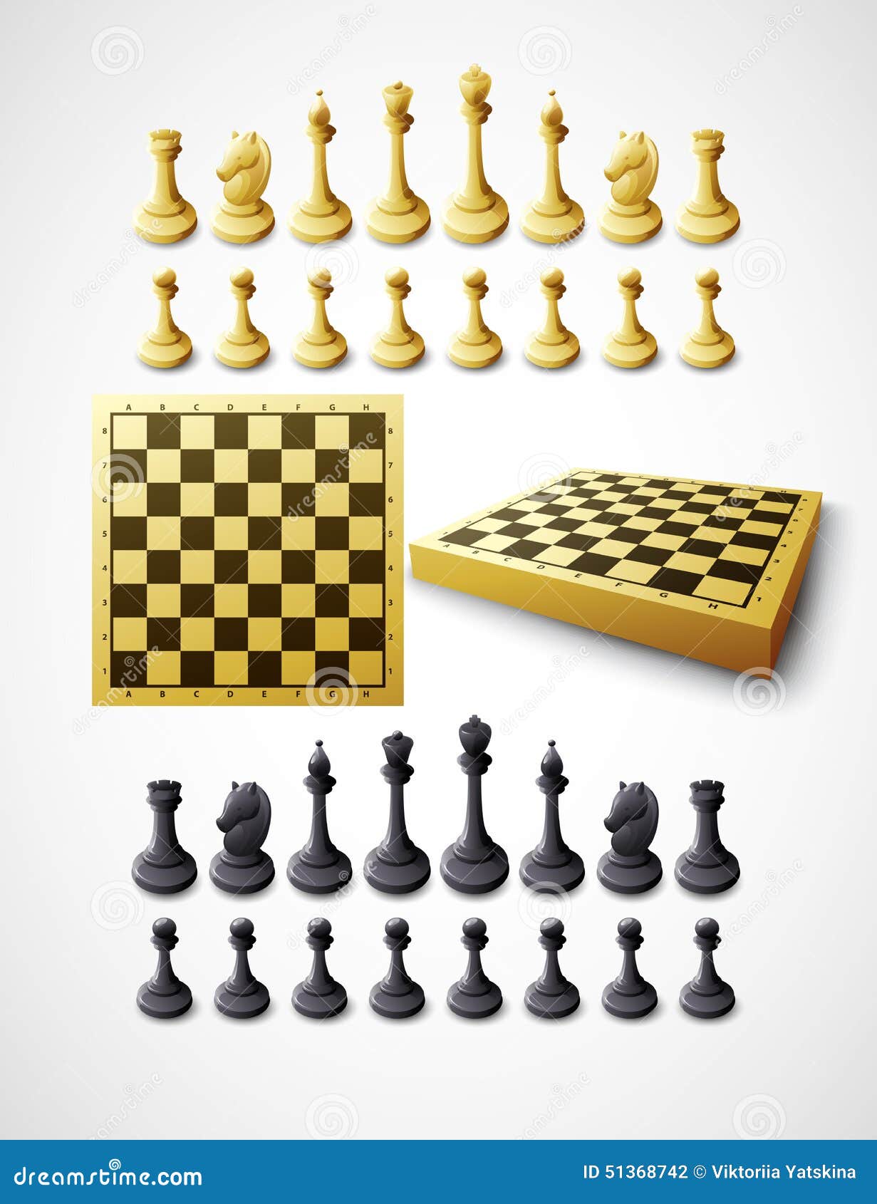 Chess. Vector illustration stock vector. Illustration of hobby - 51368742