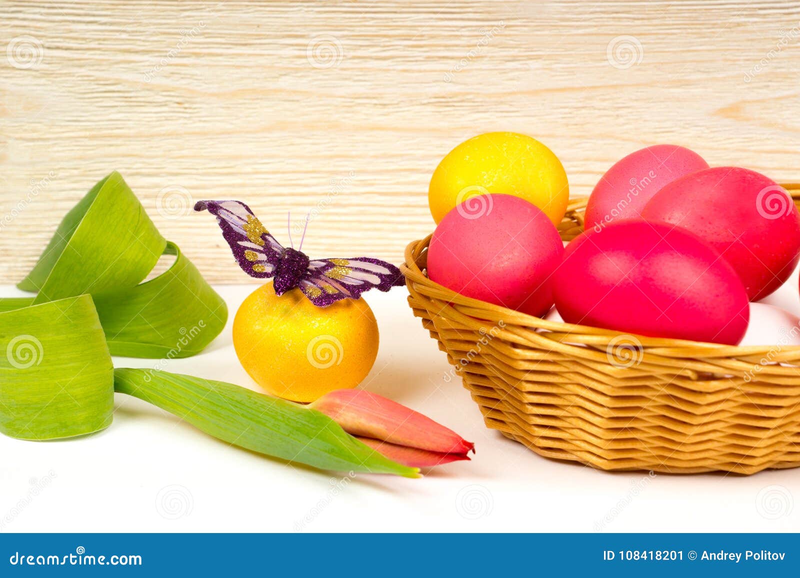 Easter Greetings Card with Butterfly Stock Image - Image of flower ...