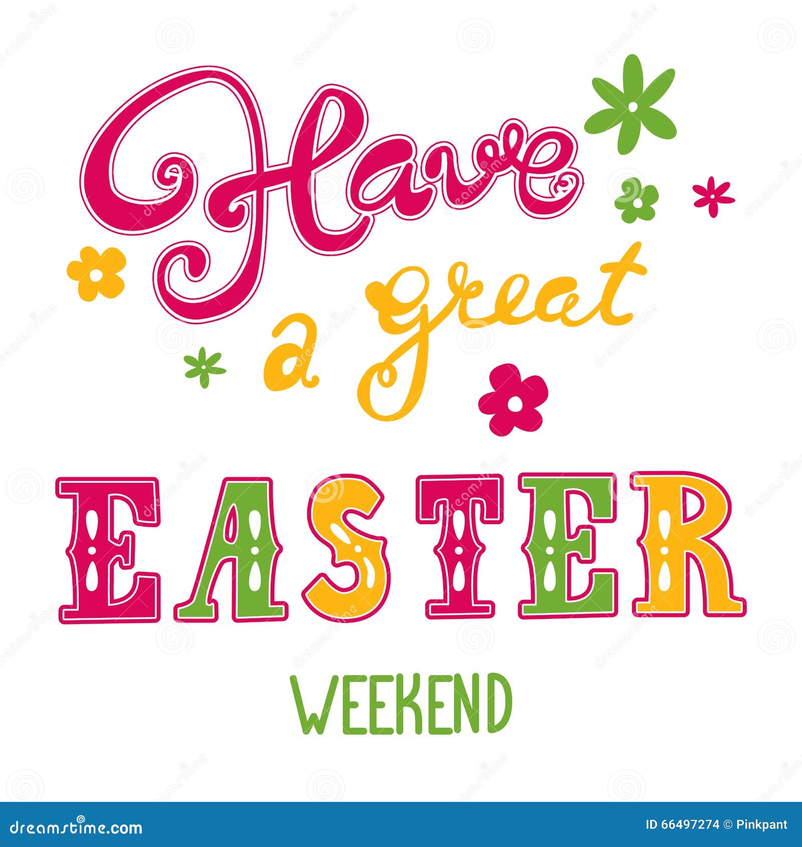 Easter Greetings. Hand Lettering Inscription. Have a Great Easter ...