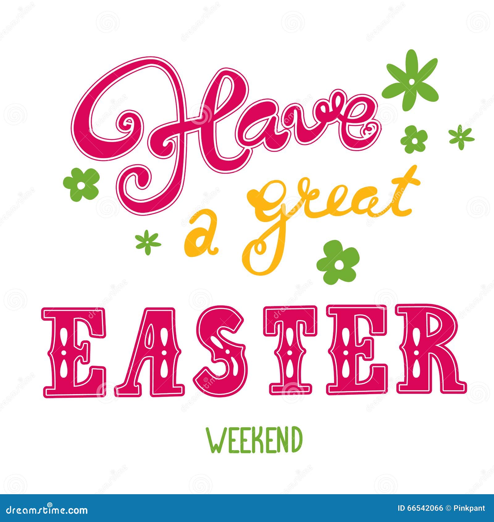 Easter Greetings. Hand Lettering Inscription. Have a Great Easter ...
