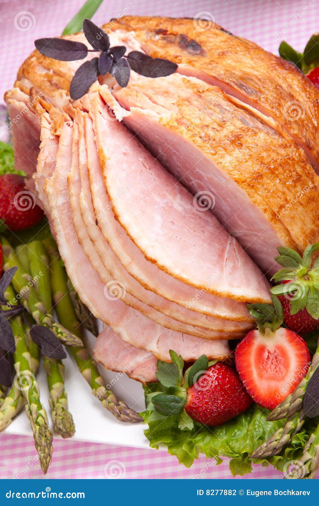 Easter ham stock photo. Image of roasted, fruit, pork - 8277882