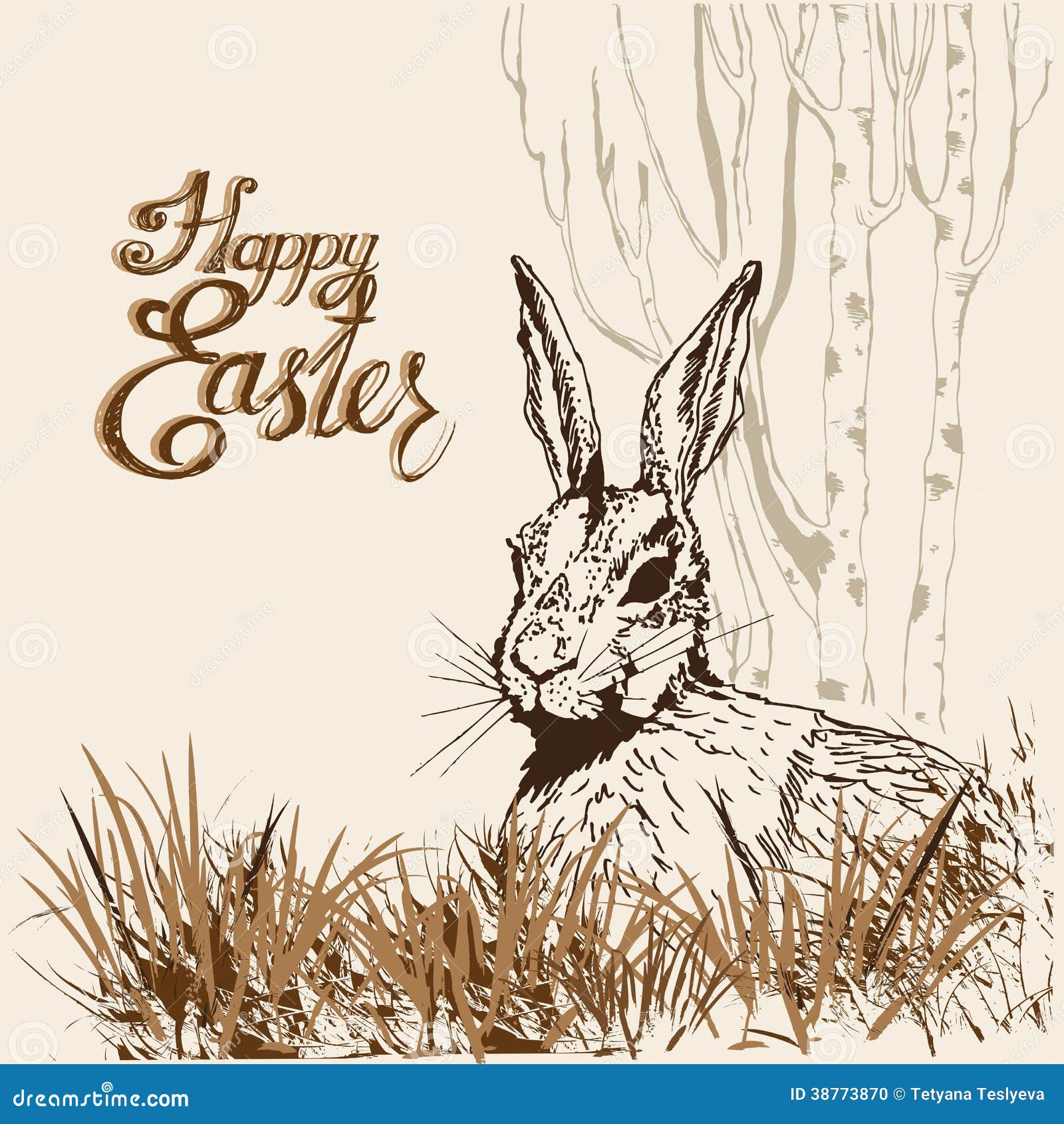 Easter hare-1 stock illustration. Illustration of group - 38773870