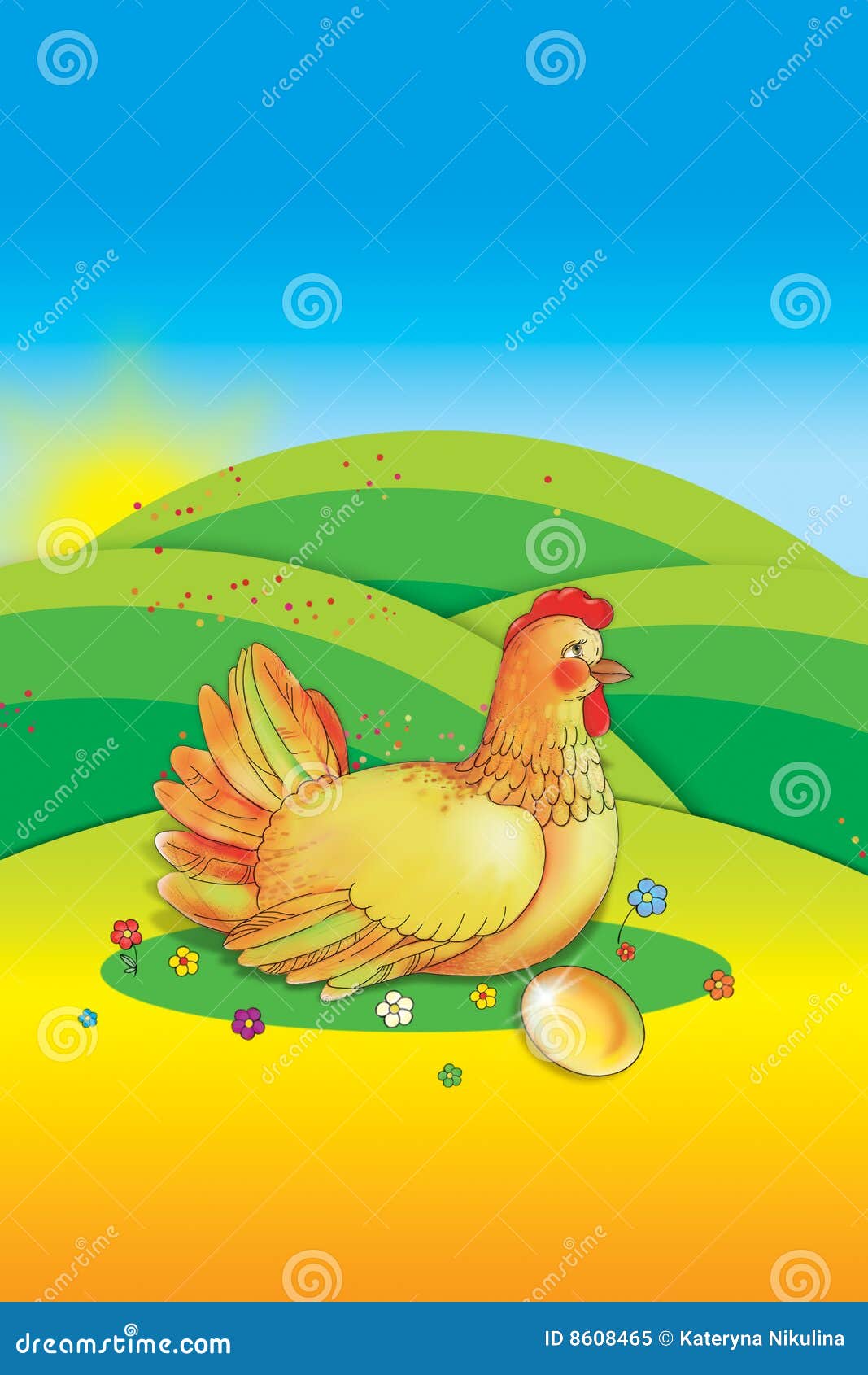 Easter hen stock illustration. Illustration of easter - 8608465