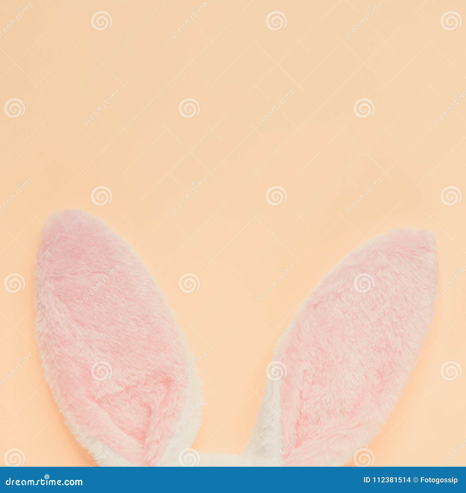 Easter Holiday Background with Bunny Ears Stock Photo - Image of flat ...
