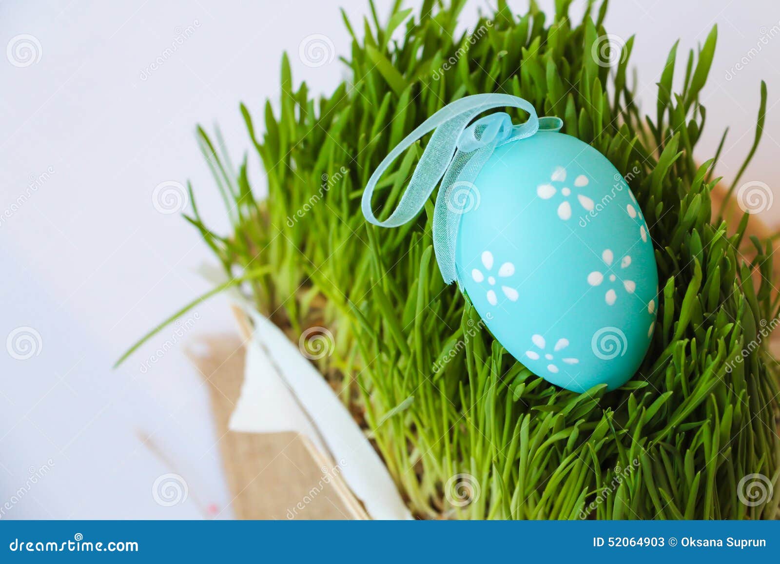 Easter Holiday Decoration with Egg and Grass Stock Image - Image of green, spring: 52064903