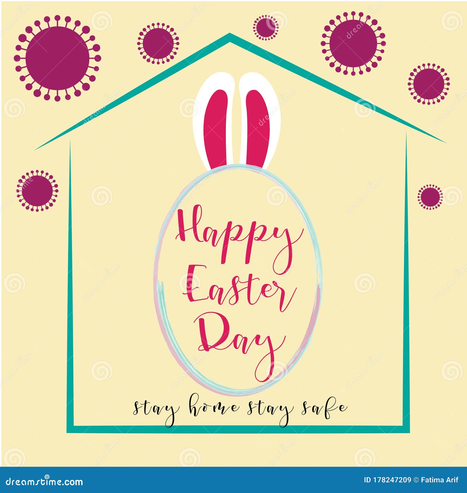 Easter at home stock vector. Illustration of medical - 178247209