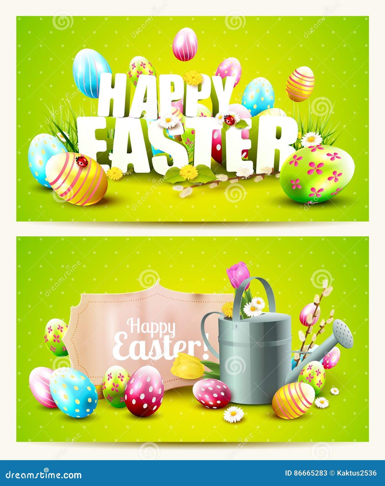 Easter horizontal headers stock vector. Illustration of horizontal ...