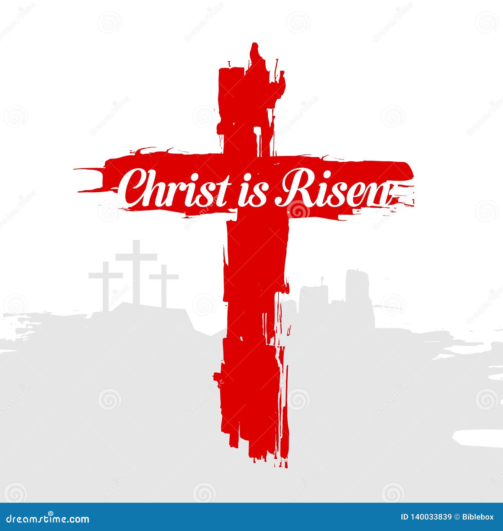 Easter Illustration. Jesus Christ is Risen Stock Vector - Illustration ...