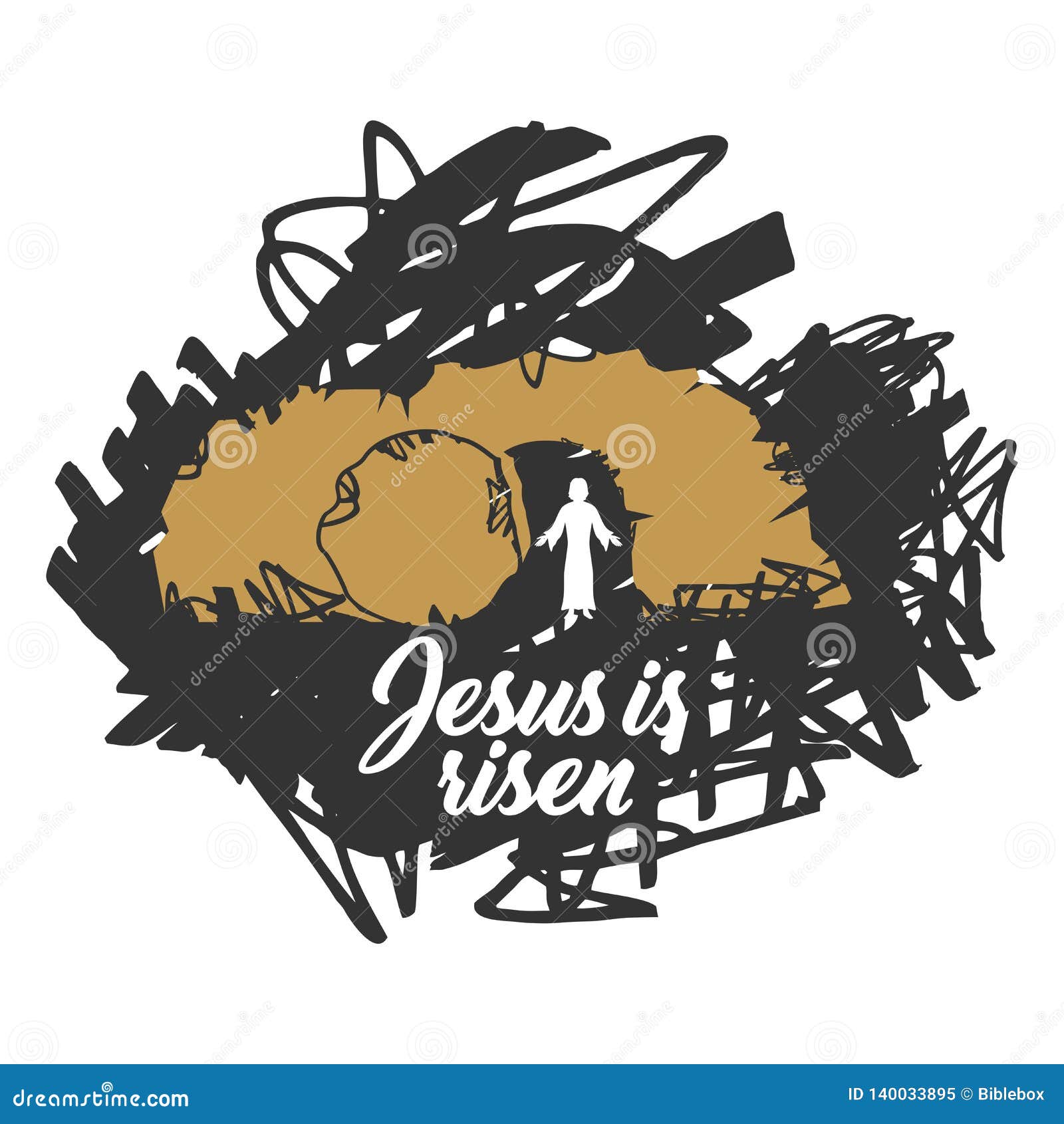 Christ Is Risen! Vector Illustration. Jesus Christ | CartoonDealer.com ...