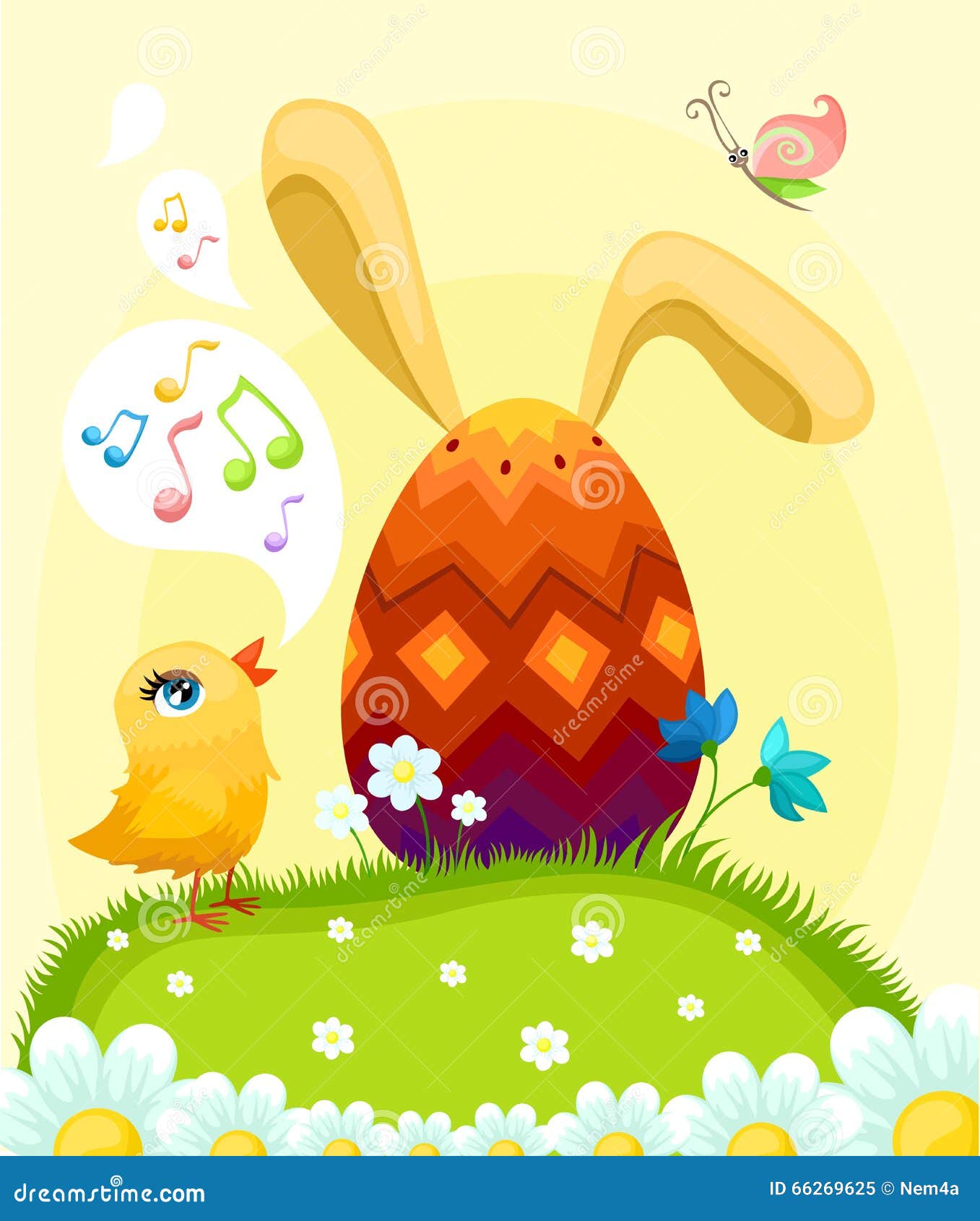 Easter illustration stock vector. Illustration of easter - 66269625