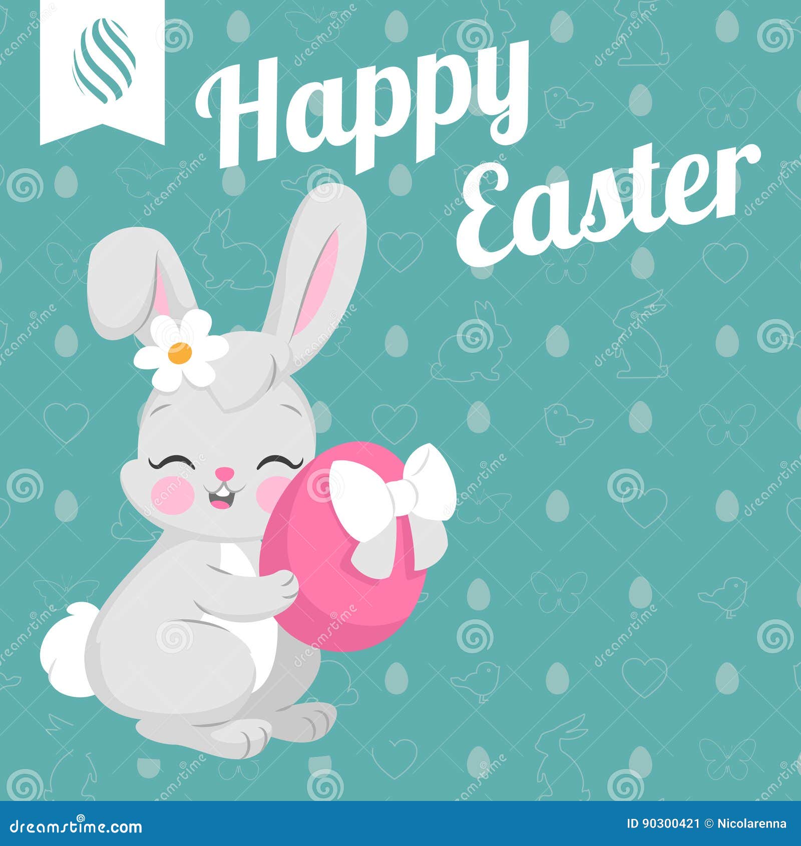Easter Illustration stock vector. Illustration of element - 90300421