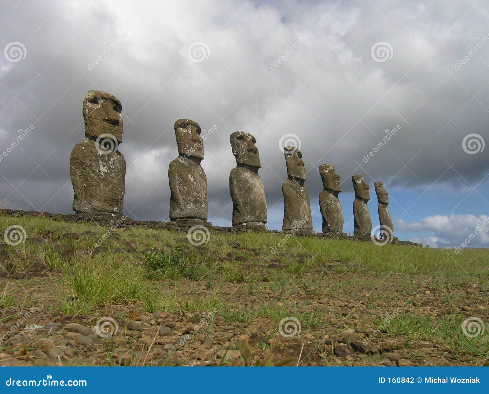 Easter Island - Ahu Akivi stock photo. Image of monument - 160842