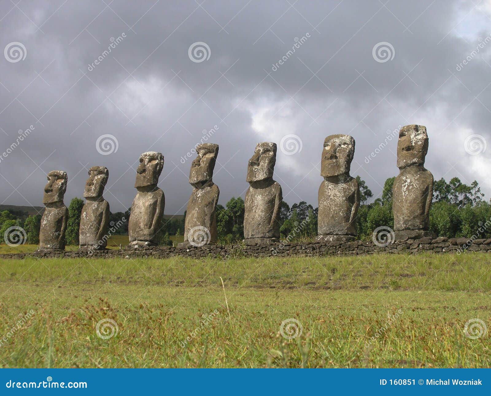 Easter Island - Ahu Akivi stock image. Image of coast, lava - 160851