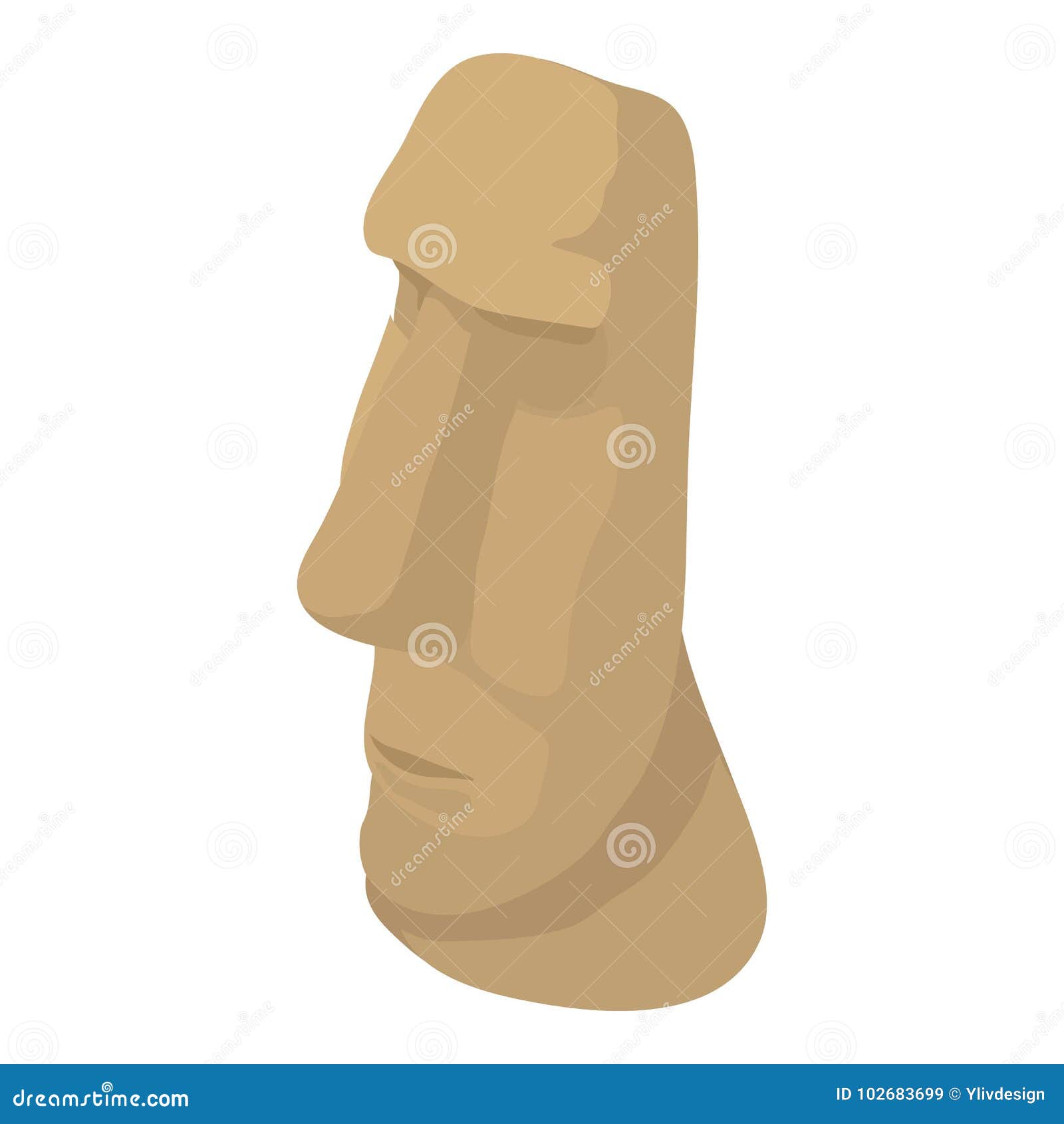 Easter Island Icon, Isometric Style Stock Vector - Illustration of head ...