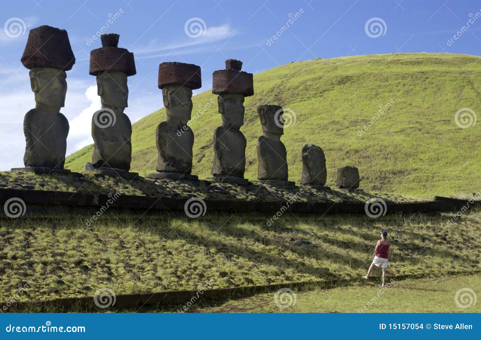 Easter Island Moai stock photo. Image of statue, landmark - 15157054