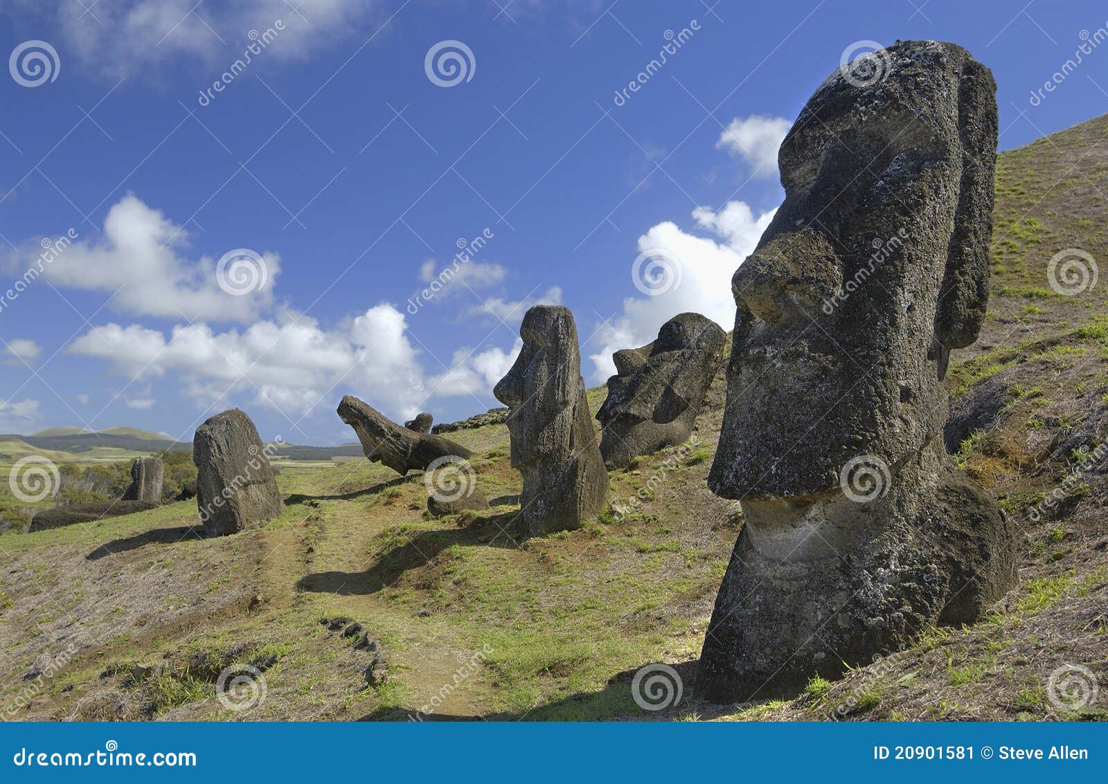 The Ancient Moai On Easter Island Of Chile Stock Photography ...