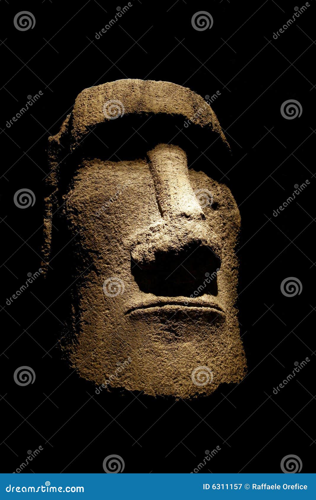 Easter Island Moai statue stock image. Image of face, sculpted - 6311157