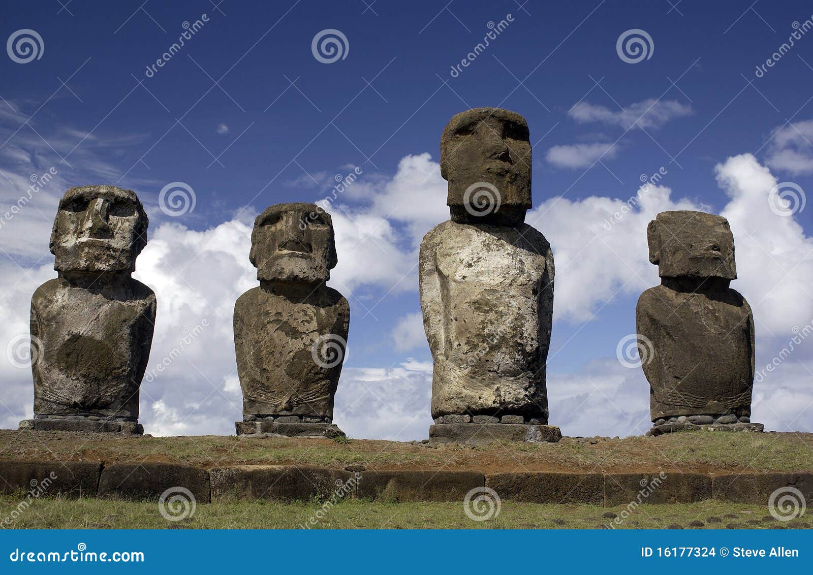 Easter Island Moai Statues stock photo. Image of moai - 16177324