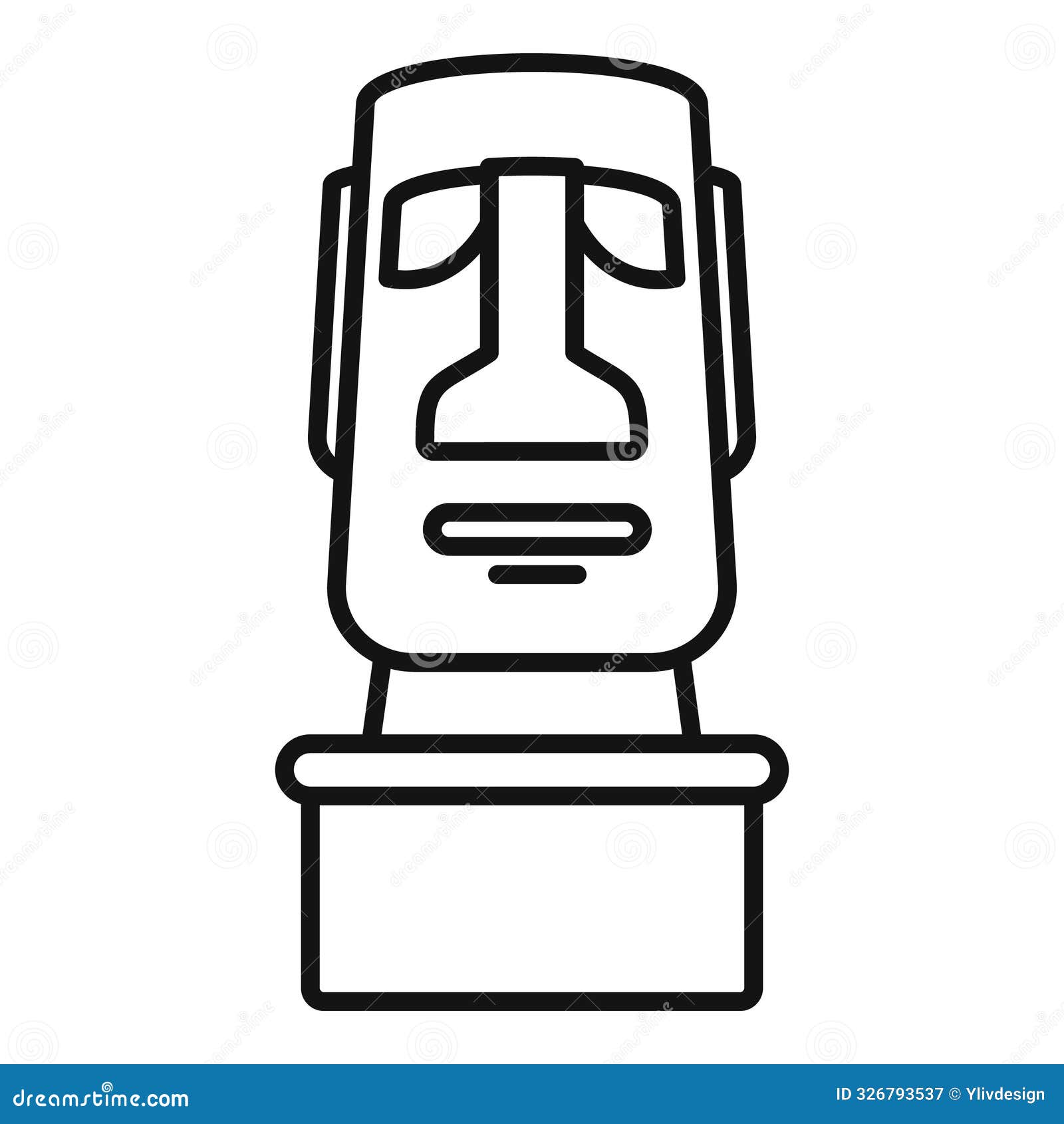 Easter Island Moai Stone Head Statue Standing on Platform Stock ...