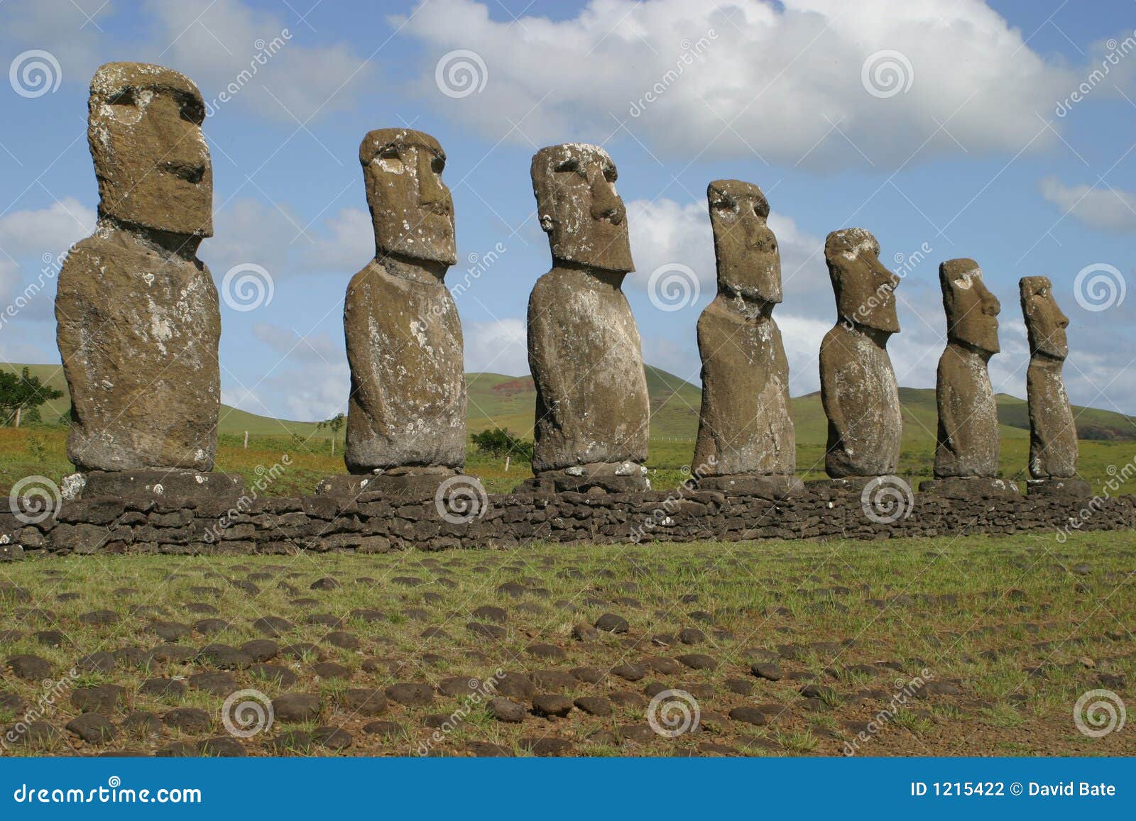 Easter Island Statues stock photo. Image of stone, carving - 1215422
