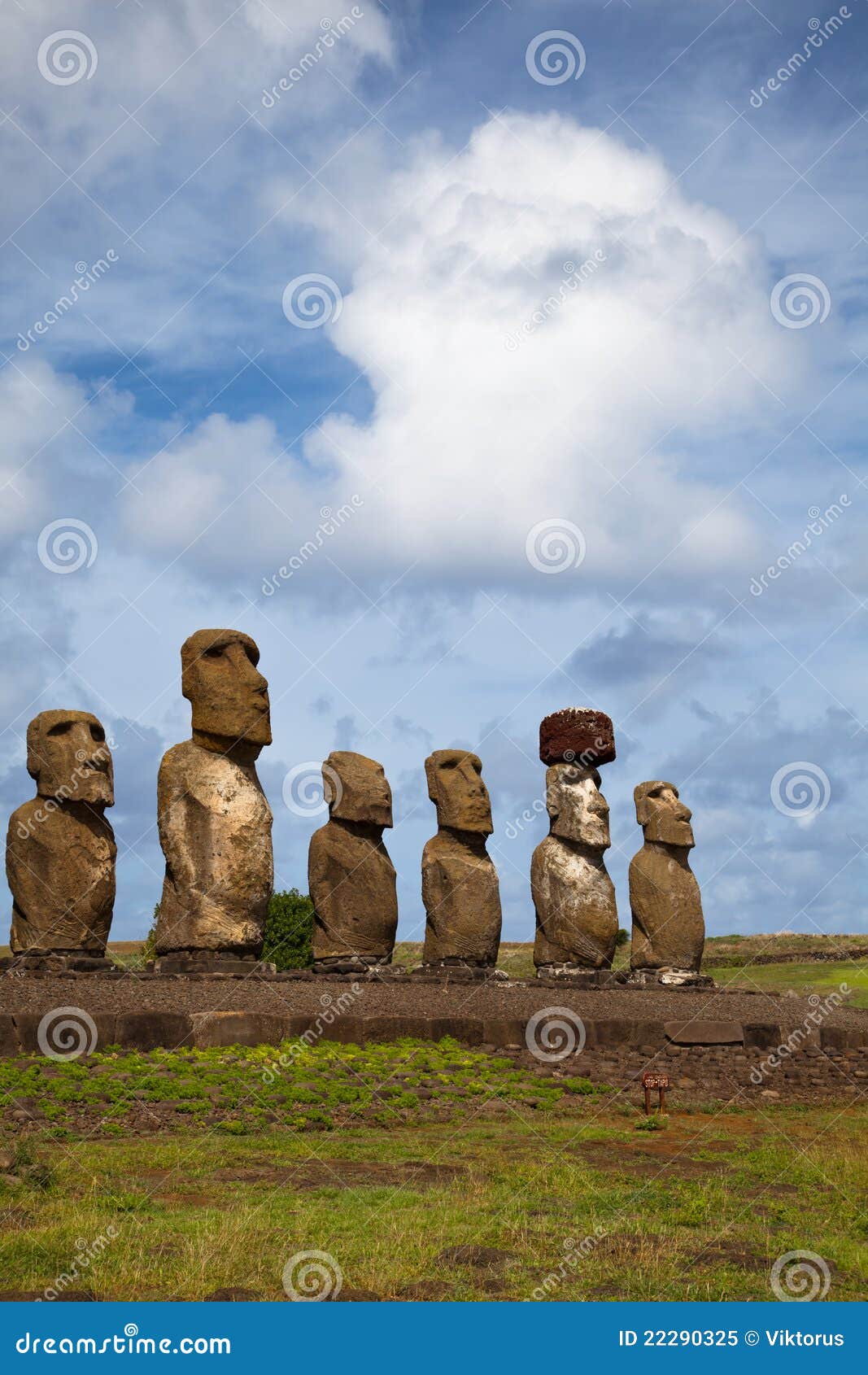 Easter Island Statues stock image. Image of moai, grass - 22290325