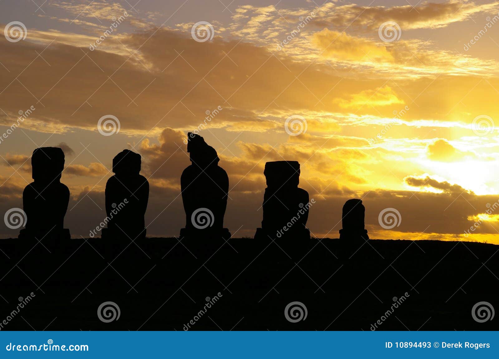 Easter Island Sunset stock image. Image of pascua, island - 10894493