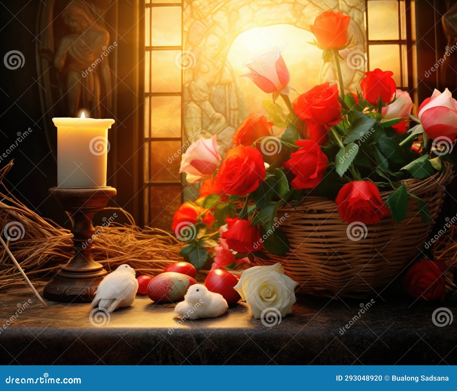 Easter Jesus Christ Rose from the Dead. Stock Illustration ...
