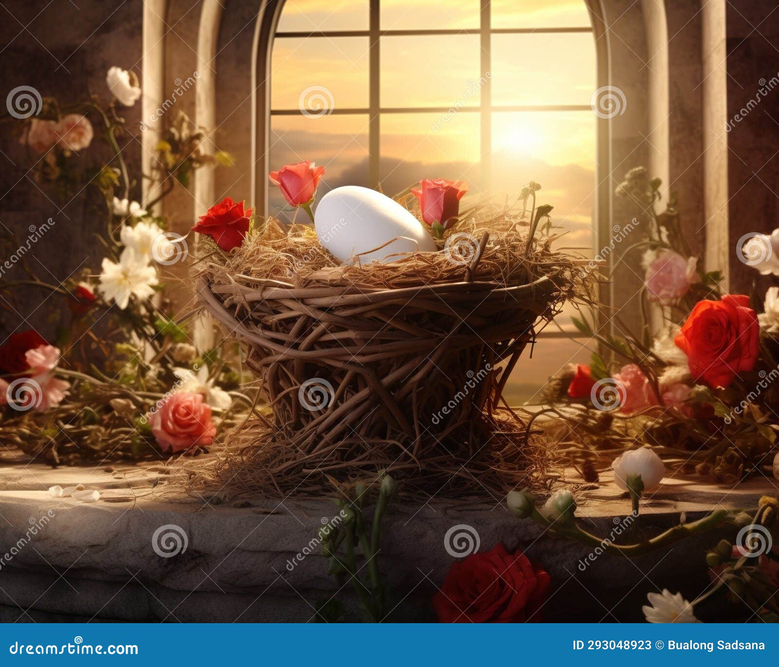Easter Jesus Christ Rose from the Dead. Stock Illustration ...