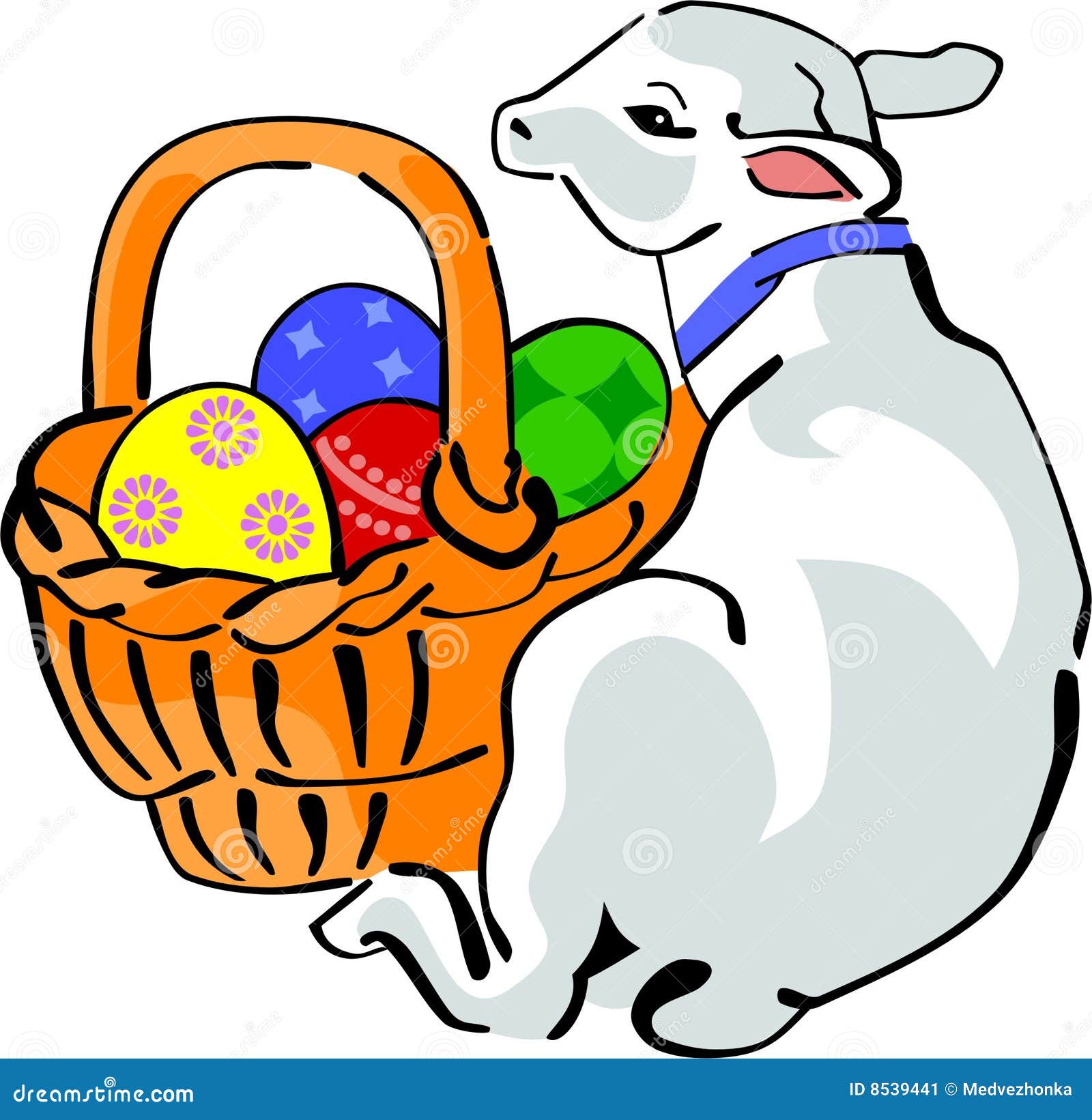 Easter lamb stock vector. Illustration of scene, lamb - 8539441