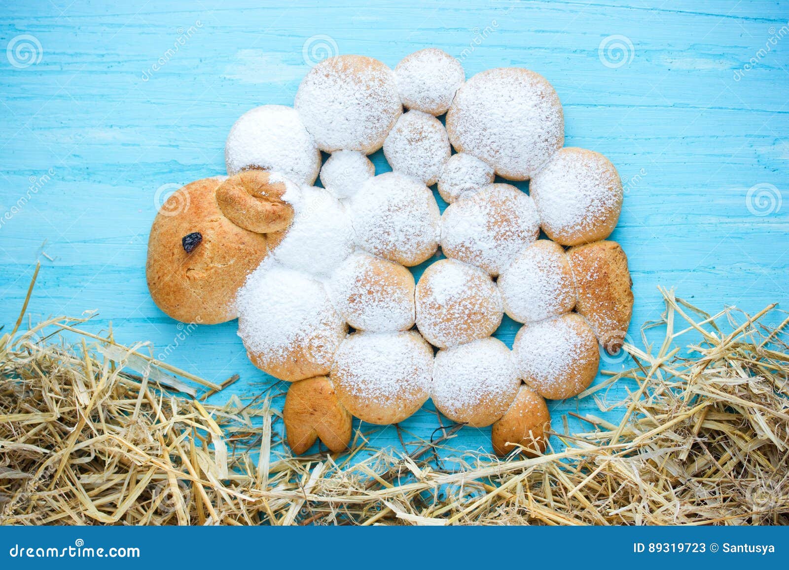 Easter lamb bread bun stock image. Image of recipe, baked - 89319723