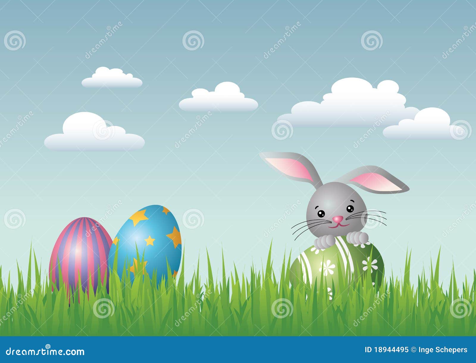 Easter Landscape stock vector. Illustration of landscape - 18944495