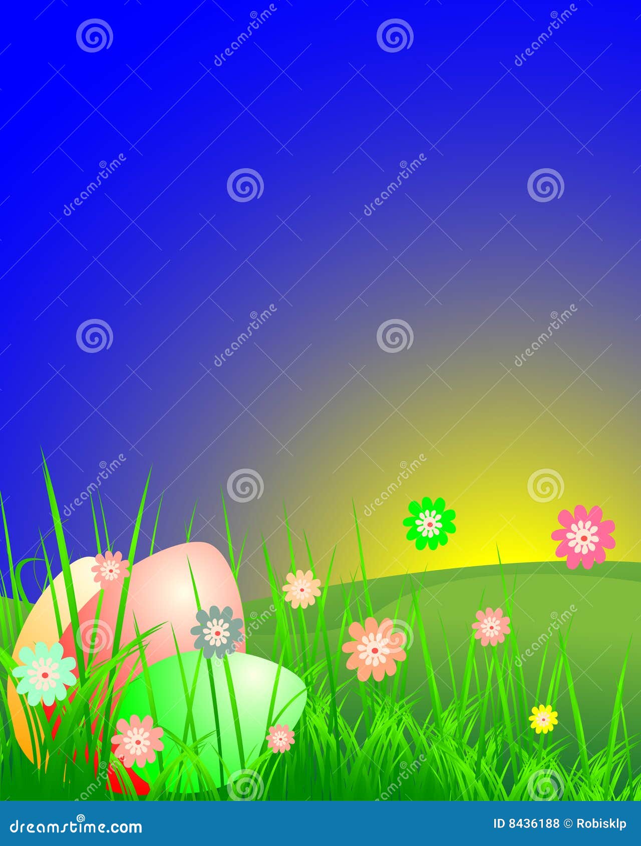 Easter landscape stock vector. Illustration of religious - 8436188