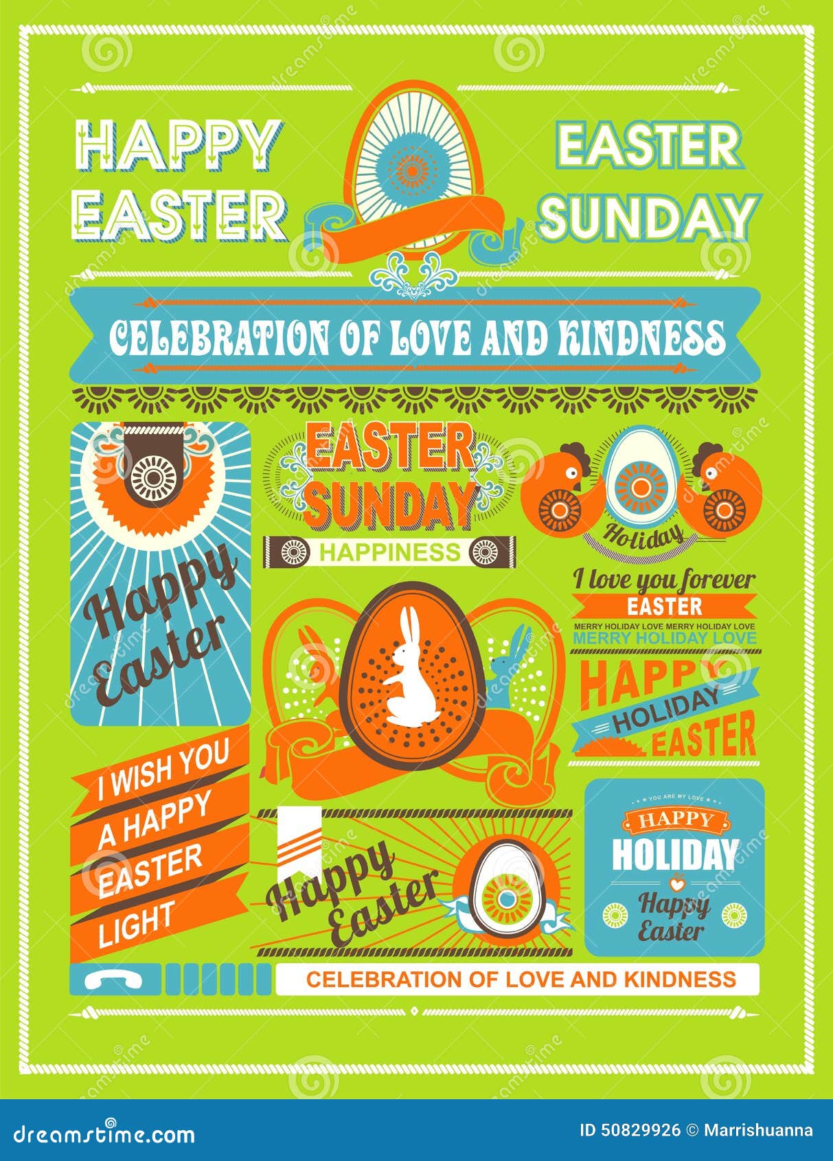 Easter leaflet stock vector. Illustration of decorative - 50829926