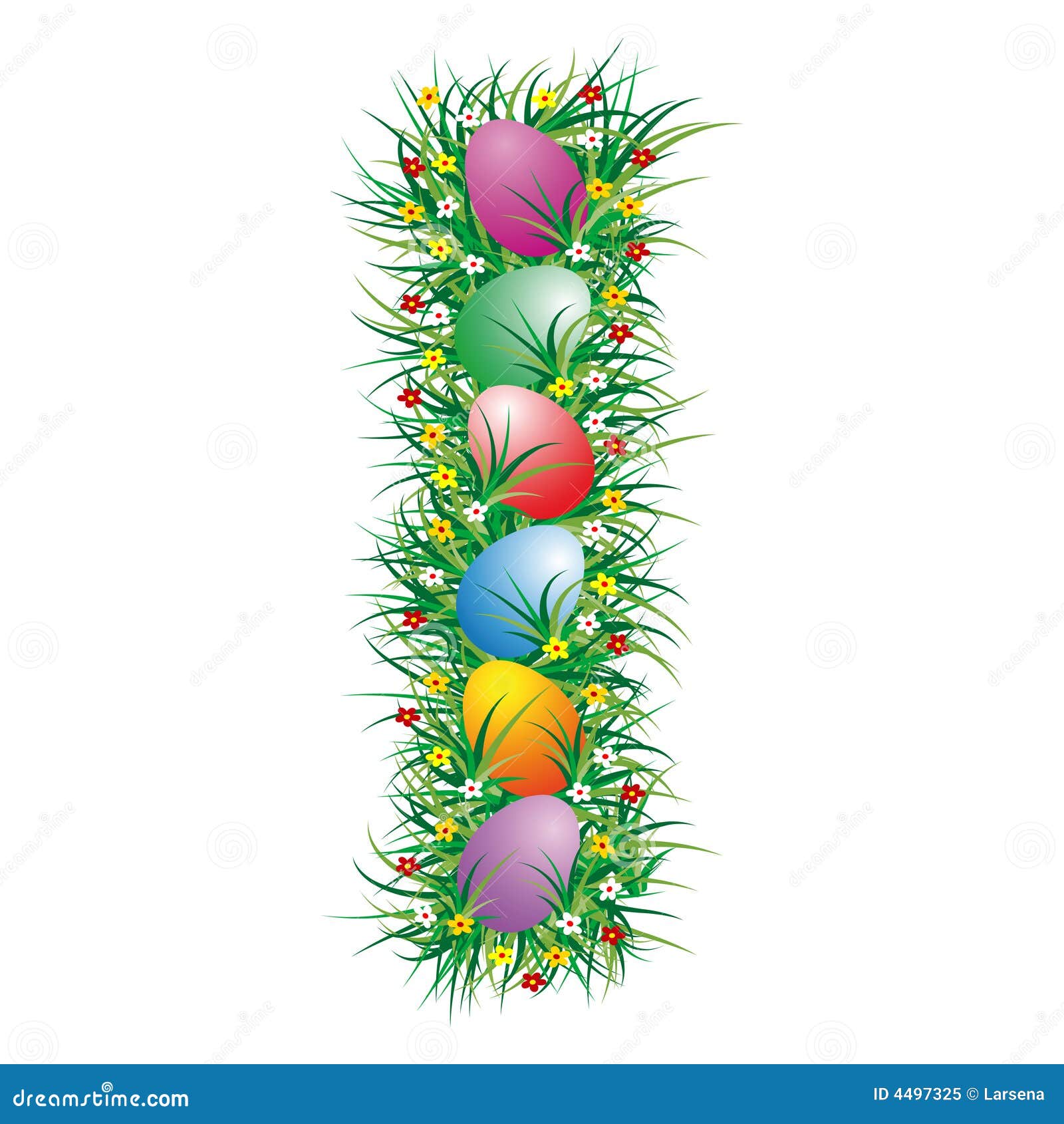 Easter letter I stock vector. Illustration of alphabet - 4497325