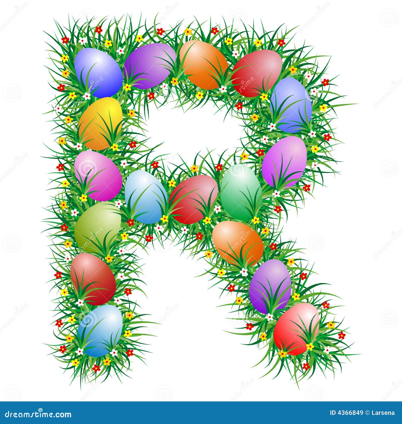 Easter letter - R stock vector. Illustration of discovery - 4366849