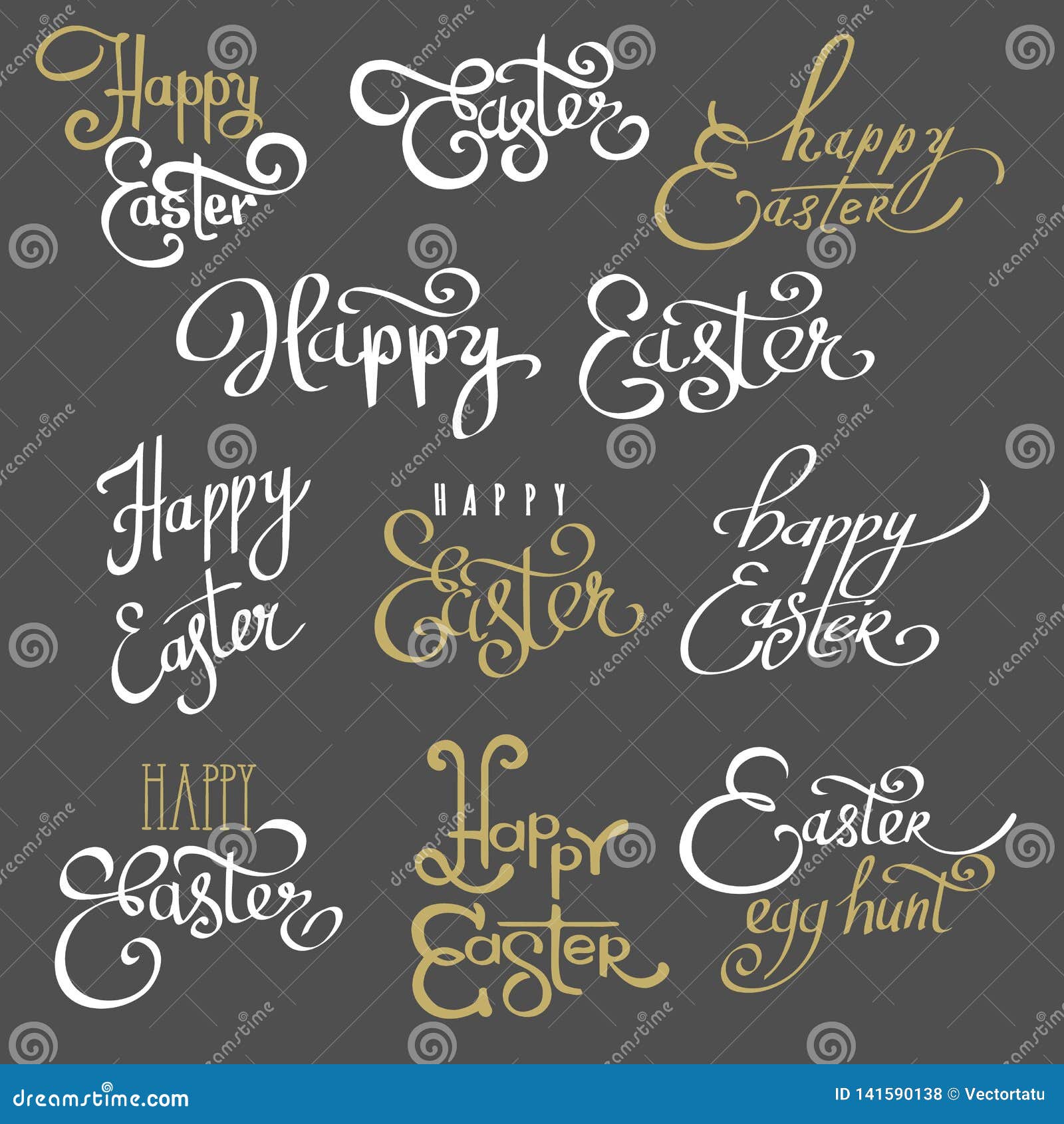 Easter lettering emblems stock vector. Illustration of font - 141590138