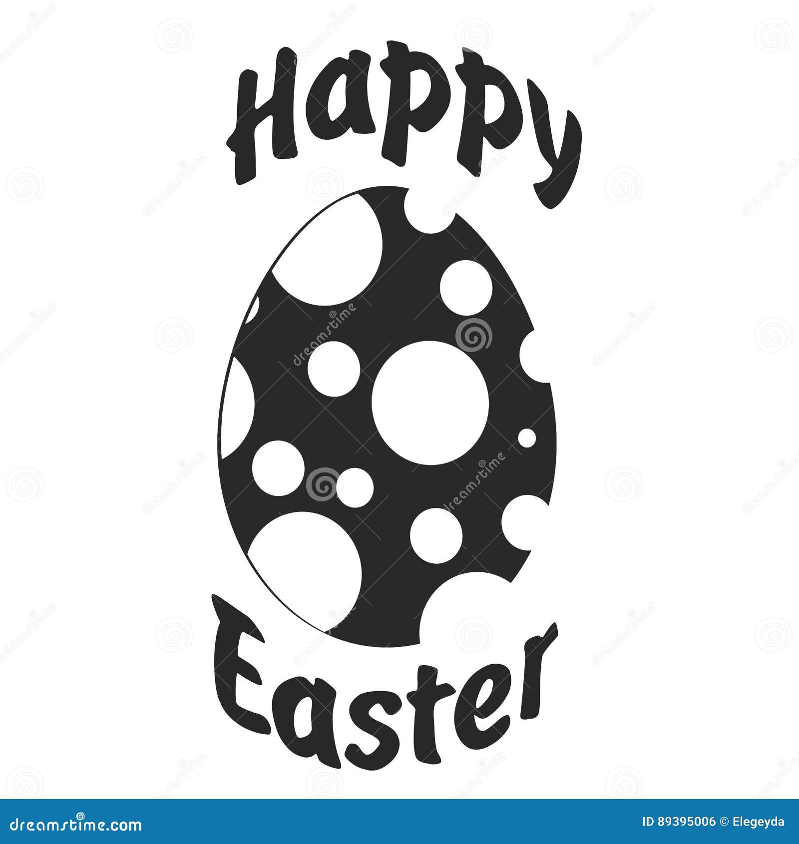 Easter Lettering Illustration. Easter Cards with Easter Egg Stock ...