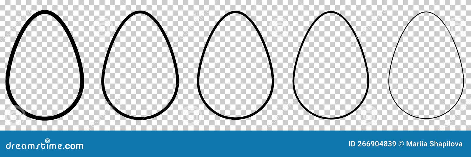 Easter line eggs set stock vector. Illustration of drawing - 266904839