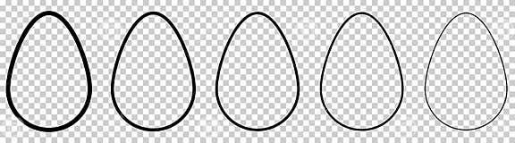 Easter line eggs set stock vector. Illustration of drawing - 266904839