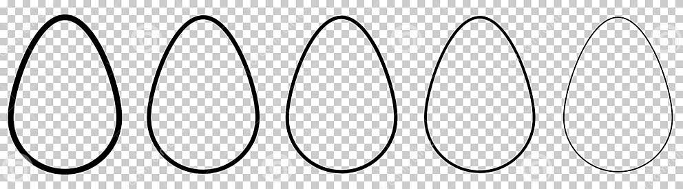 Easter line eggs set stock vector. Illustration of drawing - 266904839